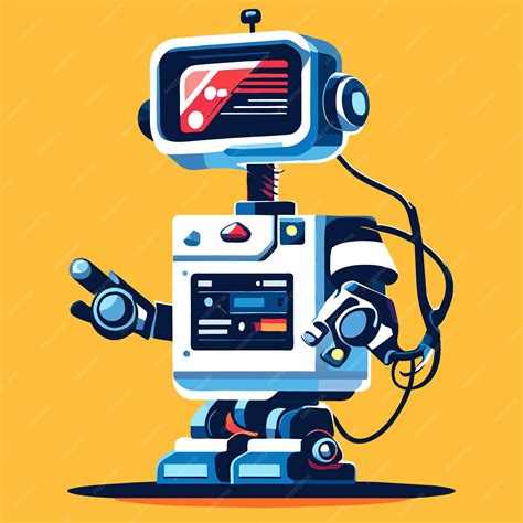 Tech Marvels Little Robot Graphics Creating Design Magic Premium Ai