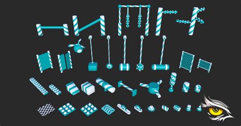 Runner Obstacles Pack 3d Props Unity Asset Store