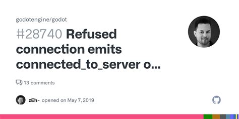 Refused Connection Emits Connectedtoserver On Client · Issue 28740