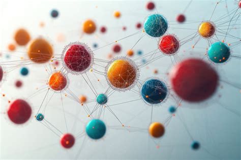 Colorful Spheres Interconnected By Lines Create Visual Representation