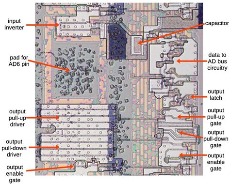 Reverse Engineering The 8086 Processor S Address And Data Pin Circuits