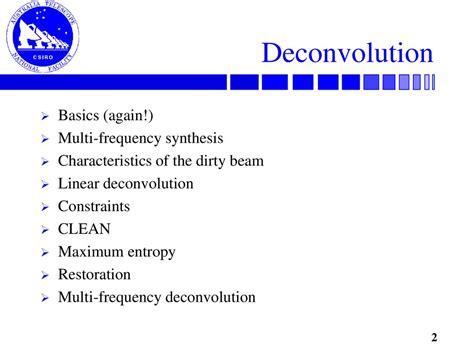 deconvolution and multi frequency synthesis ppt download