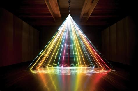Premium Ai Image A Prism Of Light Refracting Into Countless Beams Symbolizing The Multitude Of