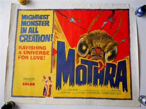 Mothra 1961 Original Half Sheet Movie Poster Famous Godzilla Monsters