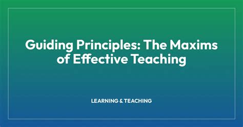 Learning And Teaching • Teachers Institute