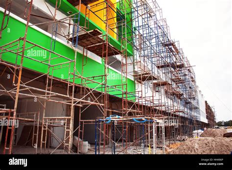 Old And Rusty Steel Frame With A Building Project Stock Photo Alamy