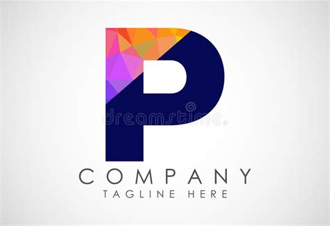 Creative English P Alphabet Low Poly Style Stock Vector Illustration Of Type Fashion 285701817