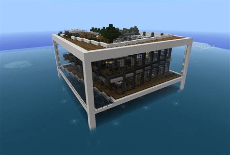 Майнкрафт домик на воде