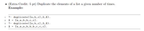 Using Prolog Duplicate The Elements Of A List A