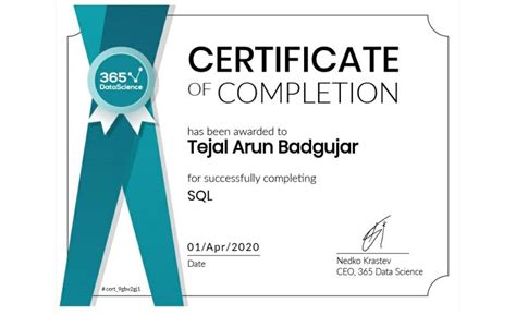 Tejal Badgujar On Linkedin Mysql Sql Certification Datamanagement Databaseskills Datascience