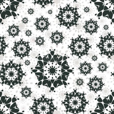 Seamless Pattern With Abstract Flowers Repeating Stock Vector Illustration Of Backdrop