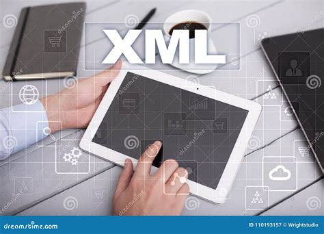 Xml Web Development Internet And Technology Concept Stock Image Image Of Screen Honeycomb