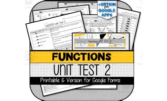 Functions UNIT TEST Part 1 By Teach Simple