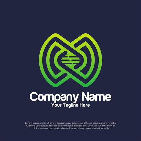 Premium Vector Infinite Dna Science Tech Logo Vector Design Template