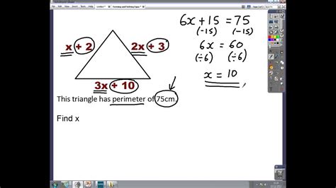Forming And Solving Equations Mathscast Youtube