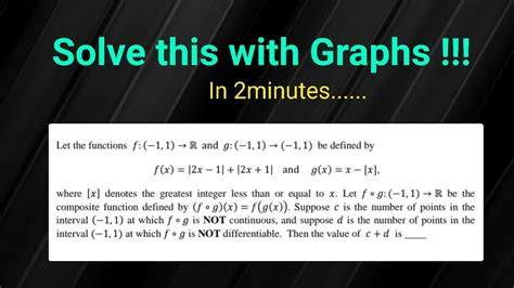 Graphs In Jee Advanced Youtube