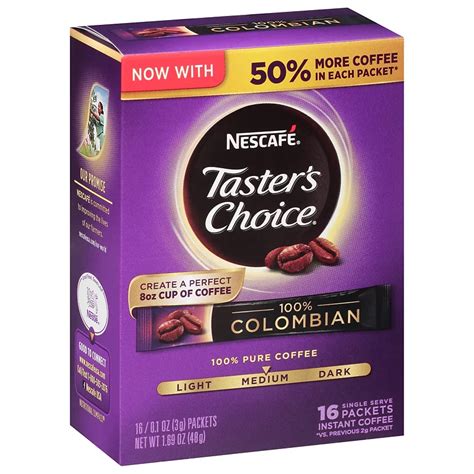 Nescafe Tasters Choice 100 Colombian Medium Roast Packets Shop