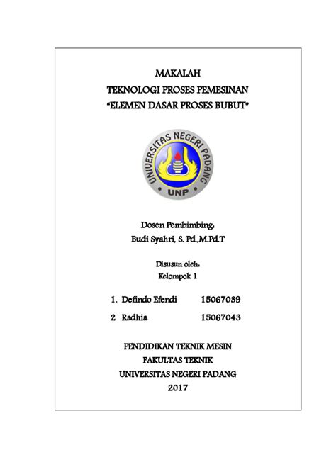 Pdf Elemen Dasar Proses Bubut