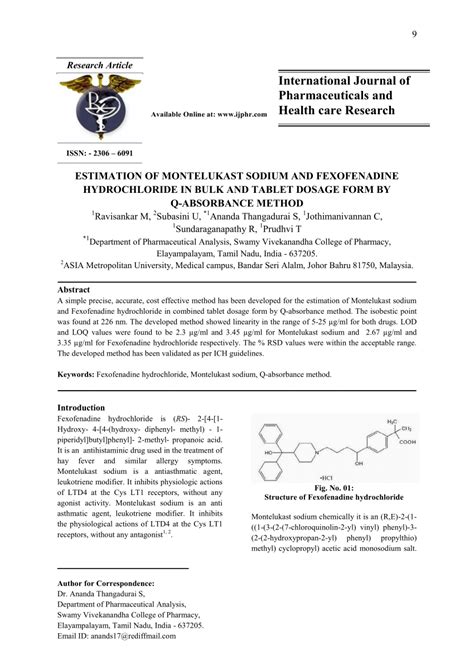 Pdf Development And Validation Of Uv Spectrophotomeric Method For The Determination Of