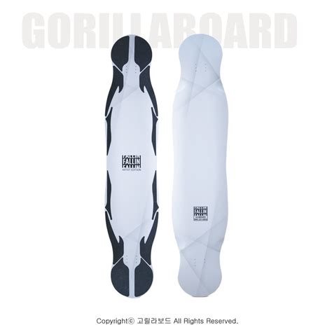 오로라x 화이트 롱보드 42 44 46 고릴라보드샵