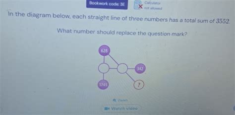 Solved Bookwork Code E Not Allowed Calculator In The Diagram Below Each Straight Line Of