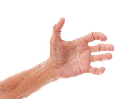 Premium Photo Old Man Hand On A White Background
