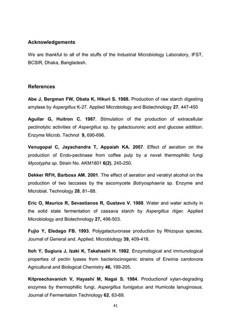 Production Of Pectinase By Aspergillus Niger Cultured In Solid State Media Pdf