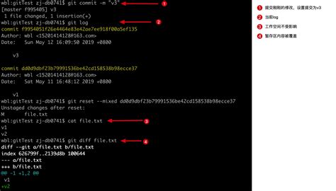 git rebase reset以及revert命令分析 wbl