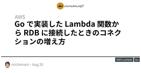 Go で実装した Lambda 関数から Rdb に接続したときのコネクションの増え方