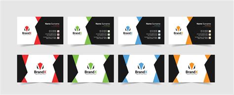 Set Of Modern Clean And Professional Double Sided Business Card