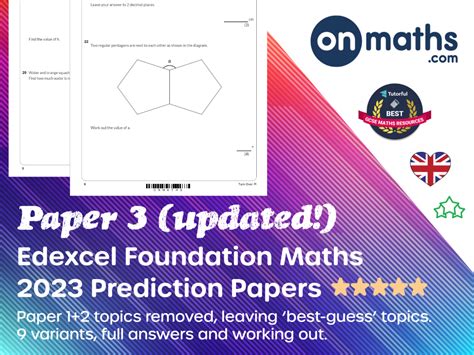 [post Paper 2] Maths Gcse 2023 Edexcel Paper 3 Foundation Predicted