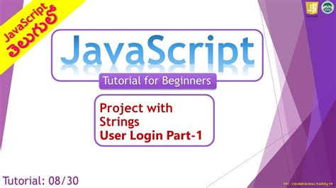 Javascript Tutorial 830 Project With Strings Part1 Youtube