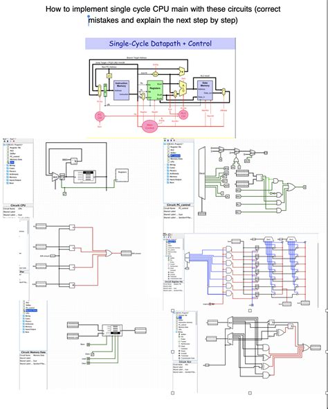 Solved How To Implement Single Cycle Cpu Main With These