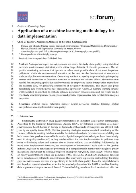 Pdf Application Of A Machine Learning Methodology For Data Implementation