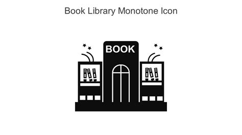 Book Library Monotone Icon In Powerpoint Pptx Png And Editable Eps