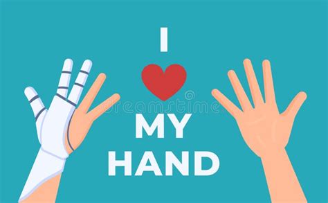 bionic hands typing on keyboard robotic arm cyborg using comput stock