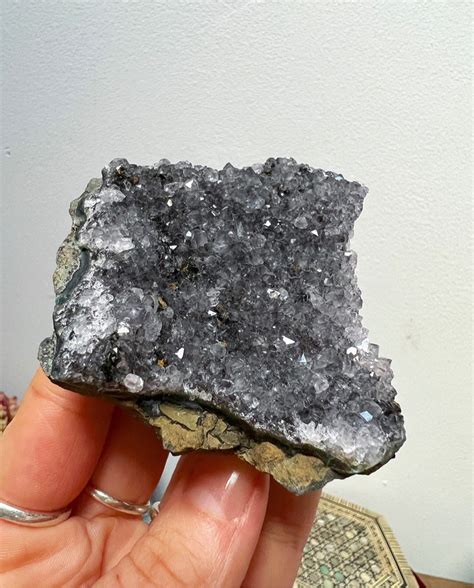 Black Amethyst Crystal Clusters Sparkly Gemstones Rare Crystals Home Decor Etsy
