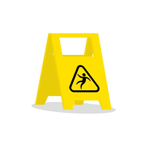 Slippery Floor Warning Sign Vector 14895287 Vector Art At Vecteezy
