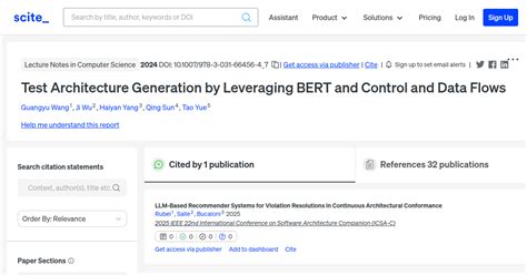 Test Architecture Generation By Leveraging Bert And Control And Data Flows