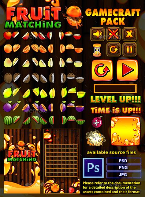 Fruit Matching Game Assets By Codethislab Graphicriver