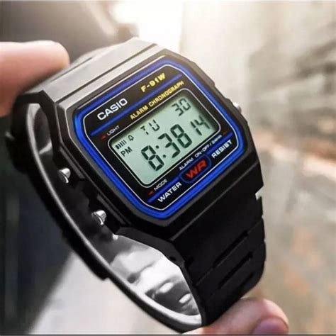 นาฬิกาข้อมือ Casio สายเรซิ่น รุ่น F 91w Digital นาฬิกาผู้ชายคาชิโอ นาฬิกาผู้หญิง Th