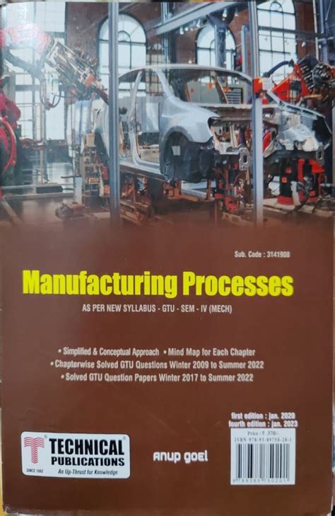 Manufacturing Processes Technical Engineering Book Store