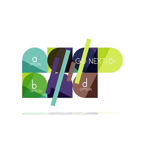 Premium Vector Minimal Flat Clean Abstract Option Step Infographic Design Element Geometric