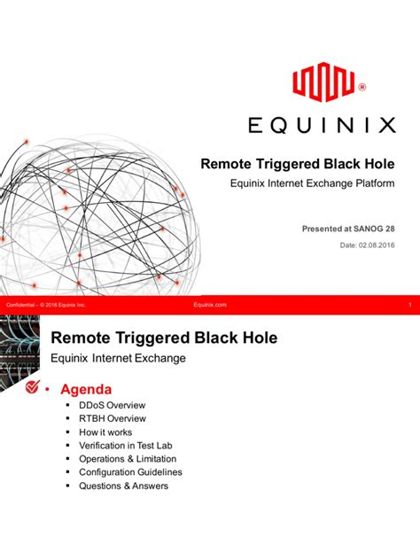 Equinix Remote Triggered Black Hole Pdf Denial Of Service Attack Ip Address