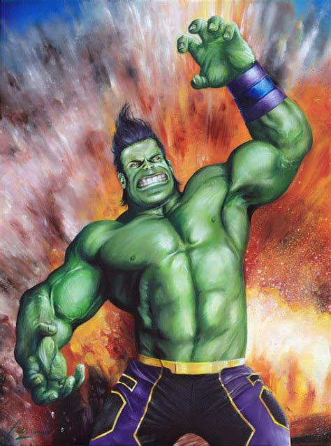 Marvel Unbound Base Card 13 Original Art Hulk Amadeus Cho In Fred