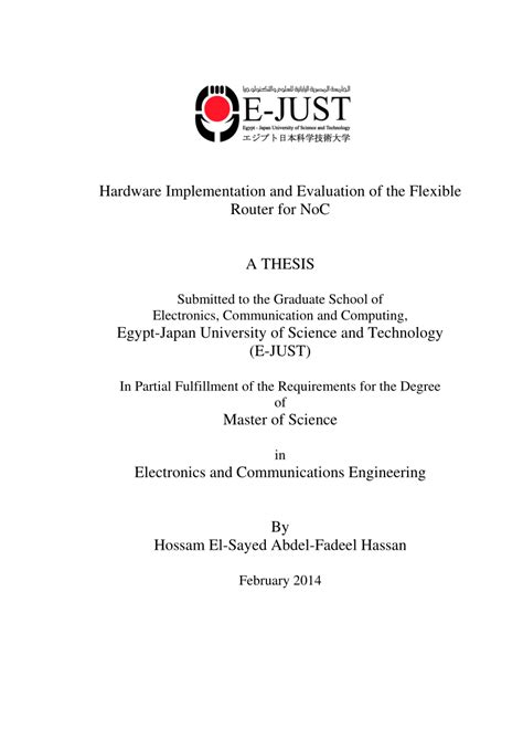 Pdf Hardware Implementation And Evaluation Of Flexible Router
