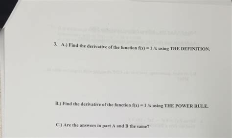 Solved Find The Derivative Of The Function F X X Using Chegg Com