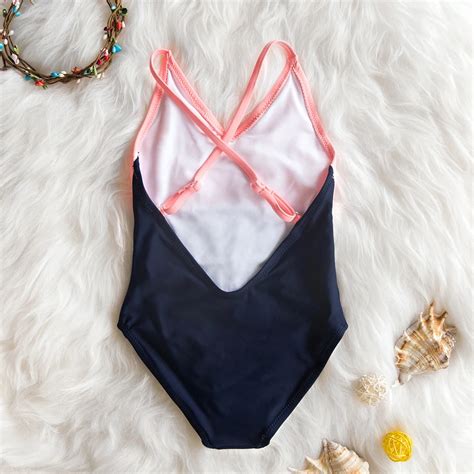 Cupshe Цельный купальник с цветными блоками для маленьких девочек и девочек детский купальник с