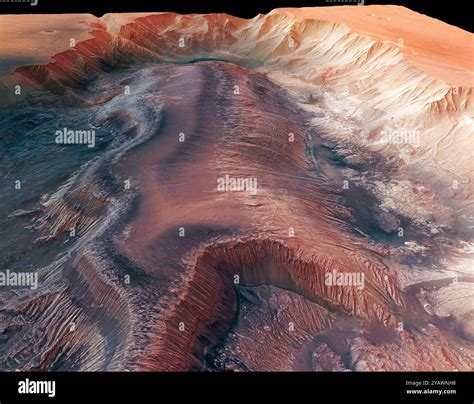 Mars Express High Resolution Stereo Camera Image Of Hebes Chasma Hebes