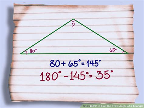 3 Ways To Find The Third Angle Of A Triangle Wikihow